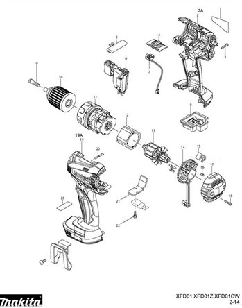 Makita 1 2 Cordless Drill Driver XFD01 Help Learn How to Fix It Yourself