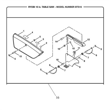 Ryobi Table Saw BTS16 2011 Repair Help Learn How to Fix It Yourself