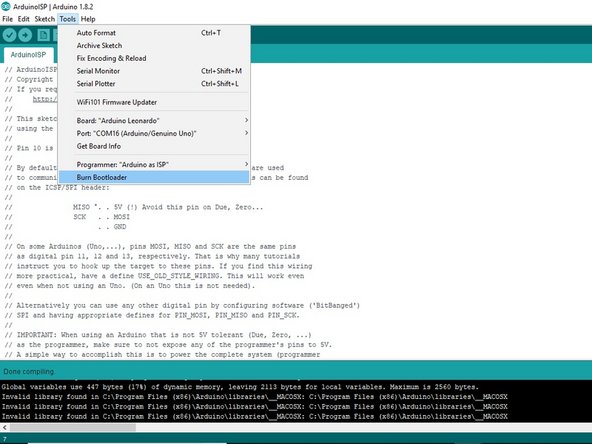 Замена загрузчика Arduino Leonardo - HD01