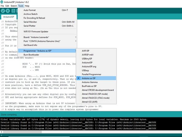 Замена загрузчика Arduino Leonardo - HD01